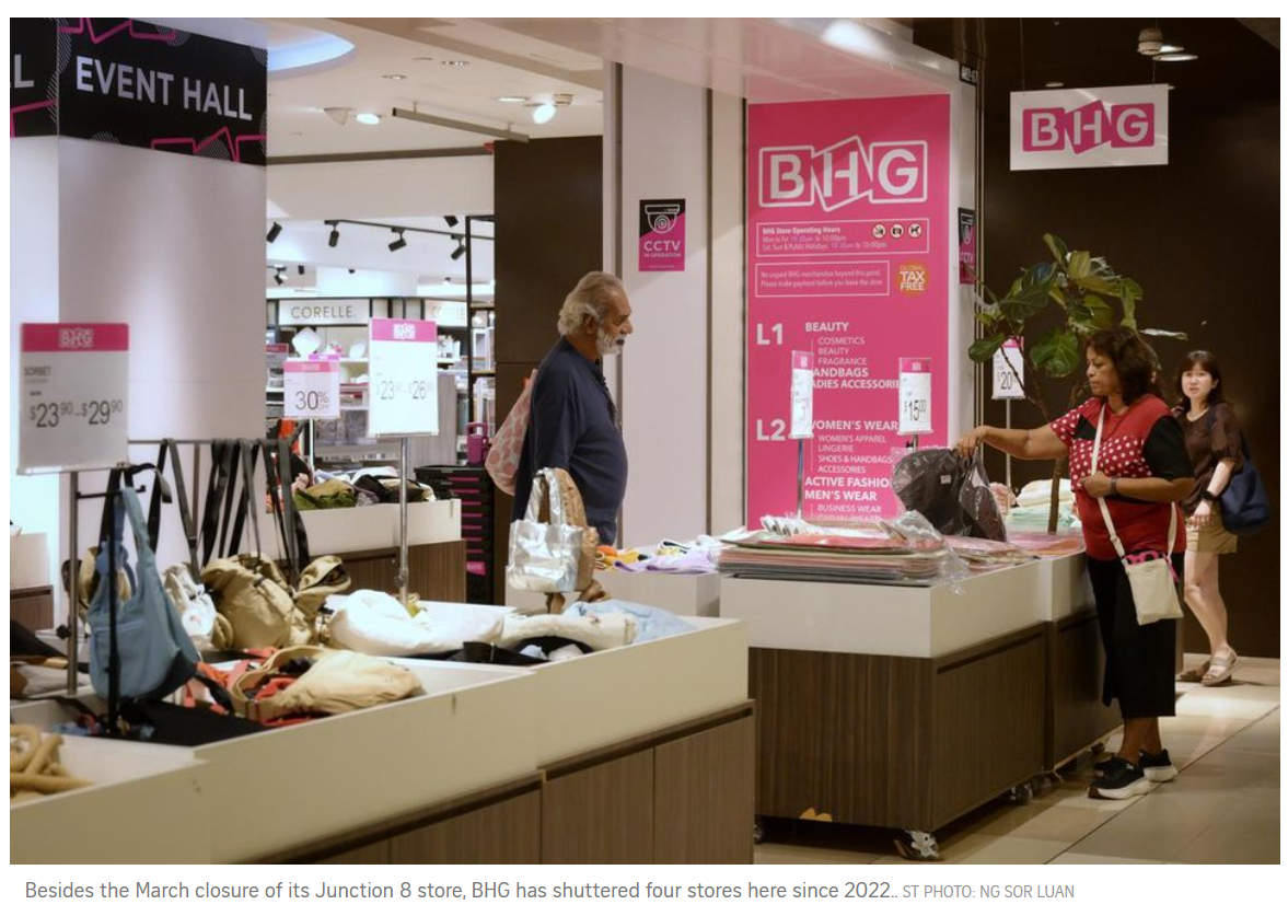 BHG downsizes Bugis Junction flagship outlet as department stores face ...